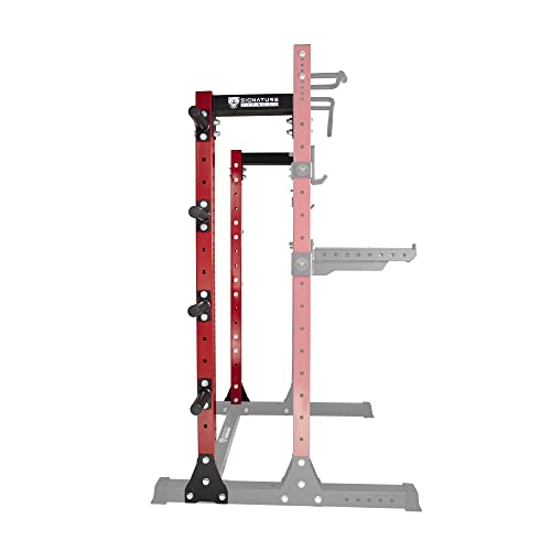 Signature Fitness SF-SS1 1,000 Pound Capacity 3β x 3β Power Rack Squat Stand, Includes J-Hooks and Safety Spotter Arms, Optional Conversion Kits, Half Conversion kit Only
