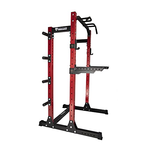 Signature Fitness SF-SS1 1,000 Pound Capacity 3β x 3β Power Rack Squat Stand, Includes J-Hooks and Safety Spotter Arms, Optional Conversion Kits, Half Conversion kit Only