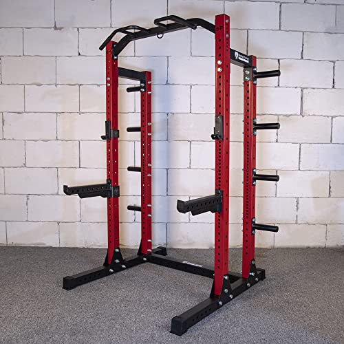 Signature Fitness SF-SS1 1,000 Pound Capacity 3β x 3β Power Rack Squat Stand, Includes J-Hooks and Safety Spotter Arms, Optional Conversion Kits, Half Conversion kit Only