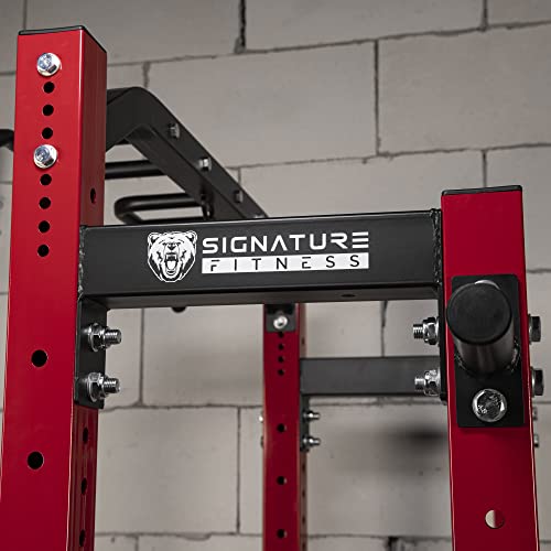 Signature Fitness SF-SS1 1,000 Pound Capacity 3β x 3β Power Rack Squat Stand, Includes J-Hooks and Safety Spotter Arms, Optional Conversion Kits, Half Conversion kit Only