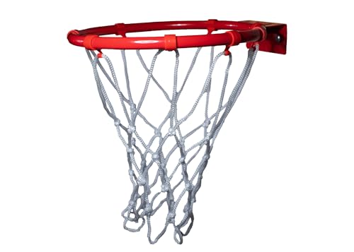 Home Decorative Mini Basketball Direct to Wall (NO Backboard Required) 9-inch Hoop with net. Bonus: 3 Mini Basketballs,Hand Pump (Red)