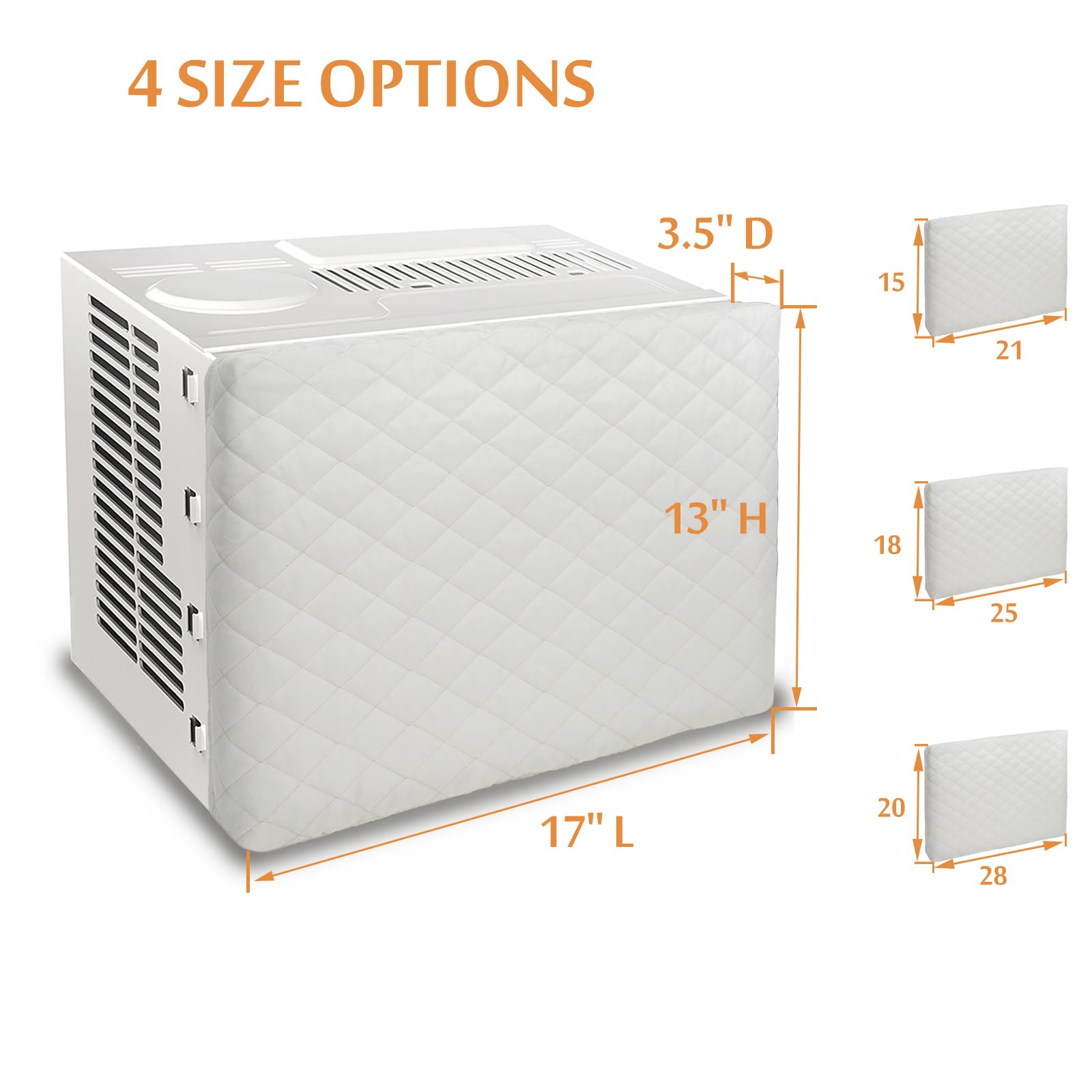 Foozet Indoor Air Conditioner Cover Double Insulation, XS Beige