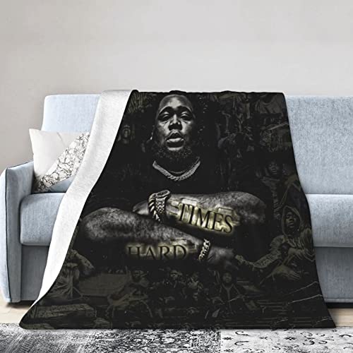 Grassoen Blanket Rod Wave Soft Flannel Blankets Throw Bedding Room Decor Blanket for Bed Sofa 50"x40"