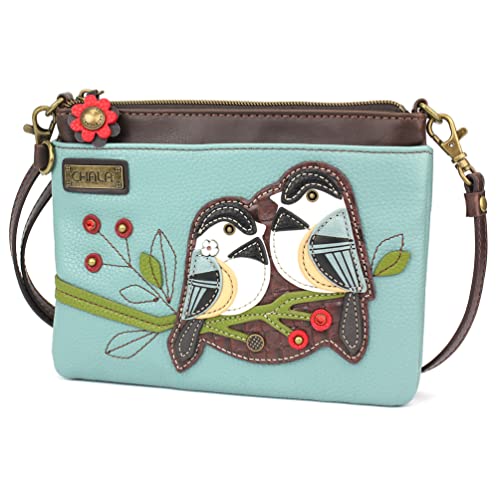 CHALA Mini Crossbody/Purse with Convertible Strap Stylish, Compact, Versatile - Chickadee - Blue