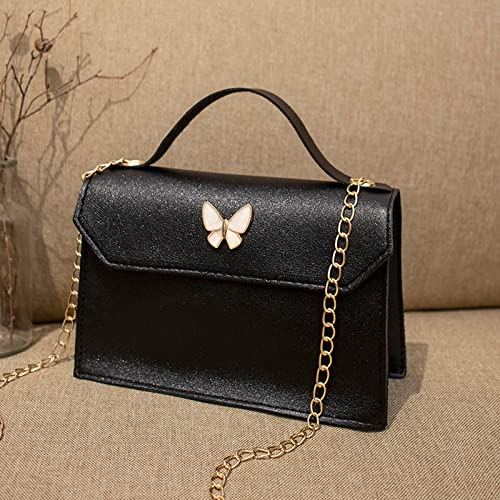 HPWRIU Mens Leather Fashion Women Artificial Leather Solid Color Bow Tie Hasp Phone Bag Shoulder Bag Organized Satchel