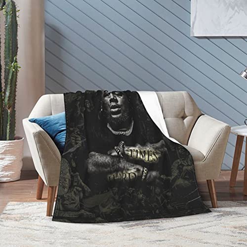 Grassoen Blanket Rod Wave Soft Flannel Blankets Throw Bedding Room Decor Blanket for Bed Sofa 50"x40"