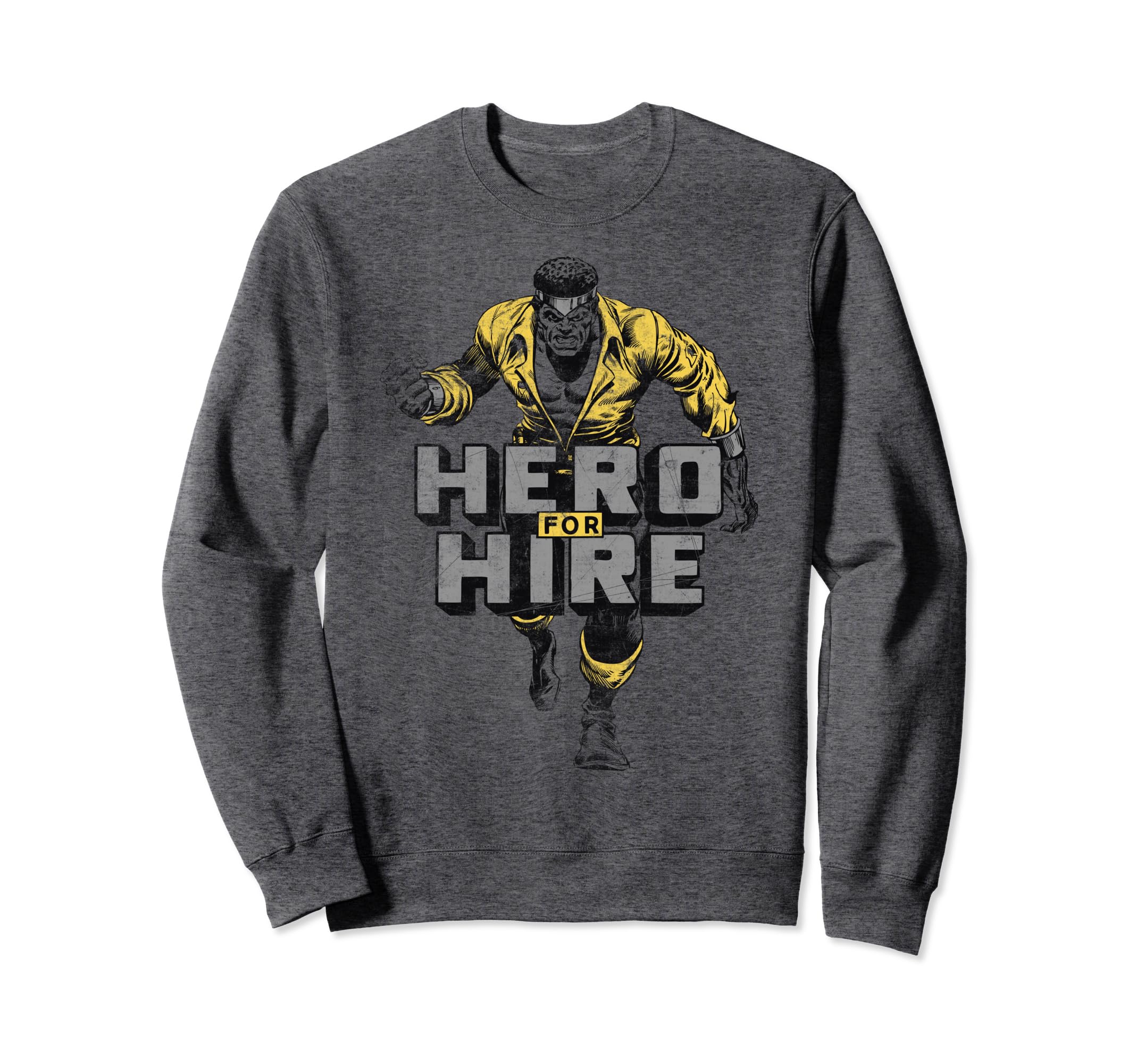 Marvel Comics Hero For Hire Luke Cage Power Man Distressed Sweatshirt