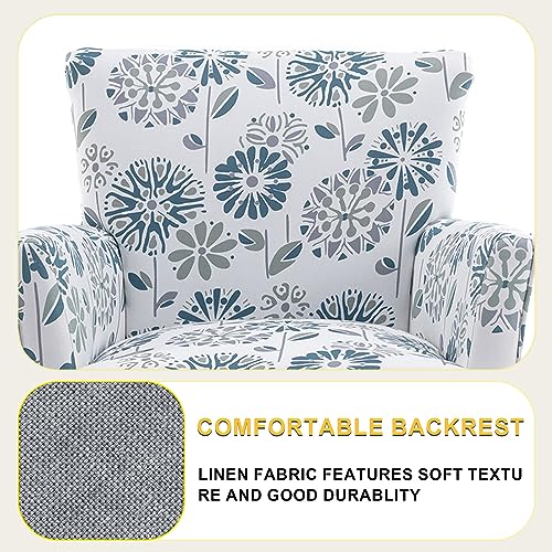 HEAVYSEVEN Accent Chairs for Bedroom, Modern Arm Chair for Living Room, Linen Fabric Comfy Reading Chair, Comfortable Sofa Chair, Upholstered Single Sofa (Multicolor)