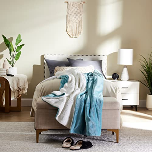 BELADOR Sherpa Fleece Queen Size Blanket for Bed - Fuzzy Warm Large Blankets - Anti-Static Soft Blanket, Fleece Blanket - Sherpa Throw Blankets & Throws for Sofa - 90x90 Inches