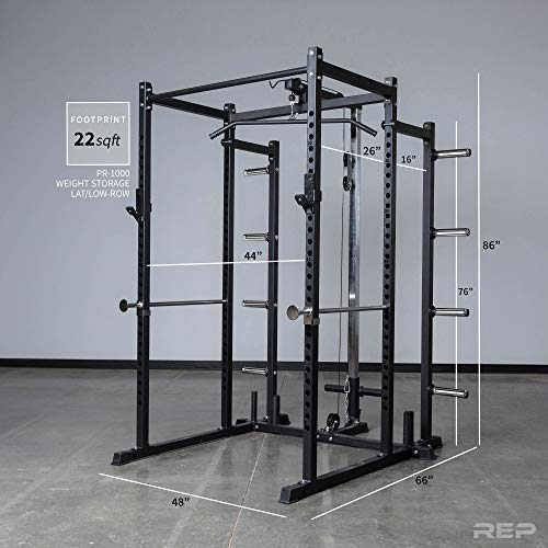 PR-1000 Power Rack + AB-3000 Incline/Decline Bench + LAT/Row Attachment + Dip Attachment + Weight Storage