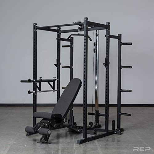 PR-1000 Power Rack + AB-3000 Incline/Decline Bench + LAT/Row Attachment + Dip Attachment + Weight Storage