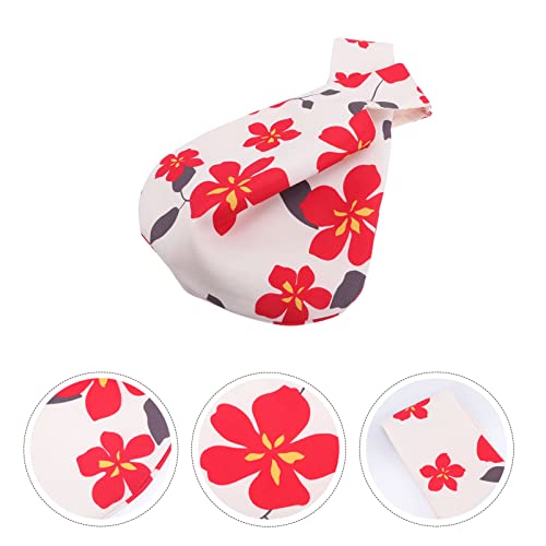 Amosfun Japanese Style Storage Bag Hand Bag Japanese Pattern Wrist Bag Sleeve Knot Pouch Portable Purse Canvas Tote Bag