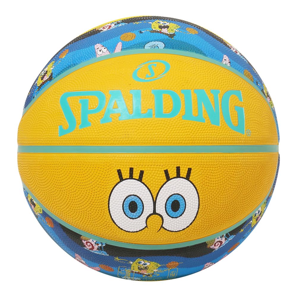 Spalding 85-045J Spongebob Good Mood Rubber No. 5 Ball Basketball Outdoor Use Collaboration