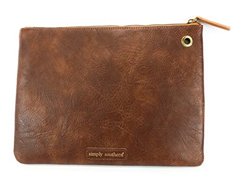 Simply Southern Leather Creme & Brown Cow Print 3 in 1 Clutch Bags With Wrist Strap