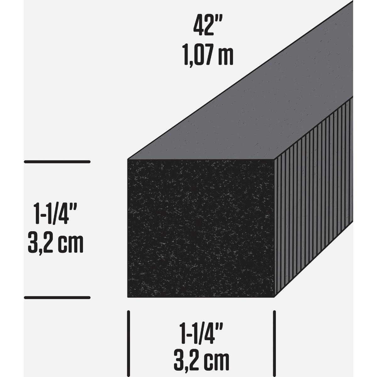 M-D Building Products 2006 M-D 0 Open-Cell Air Conditioner Weather-Strip, W X 42 in L X 1-1/4 in T, Gray