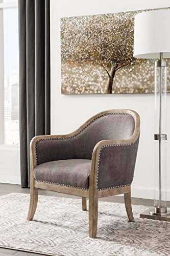 Signature Design by Ashley Engineer Vintage Casual Accent Chair with Nailhead Trim, Brown