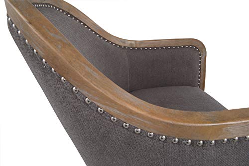 Signature Design by Ashley Engineer Vintage Casual Accent Chair with Nailhead Trim, Brown