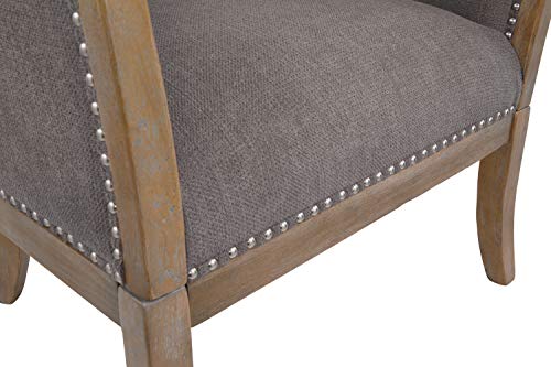 Signature Design by Ashley Engineer Vintage Casual Accent Chair with Nailhead Trim, Brown