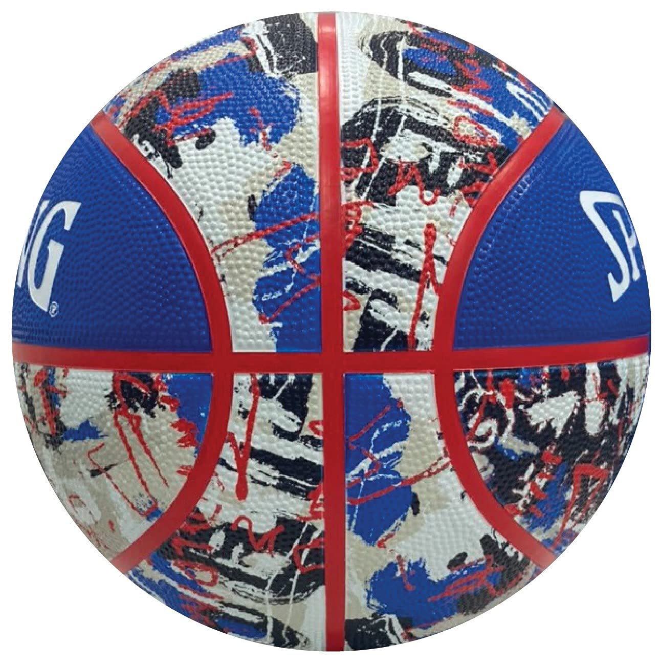 Spalding Unisex - Adult Graffiti Sz6 Ball, Blue/Red, 7