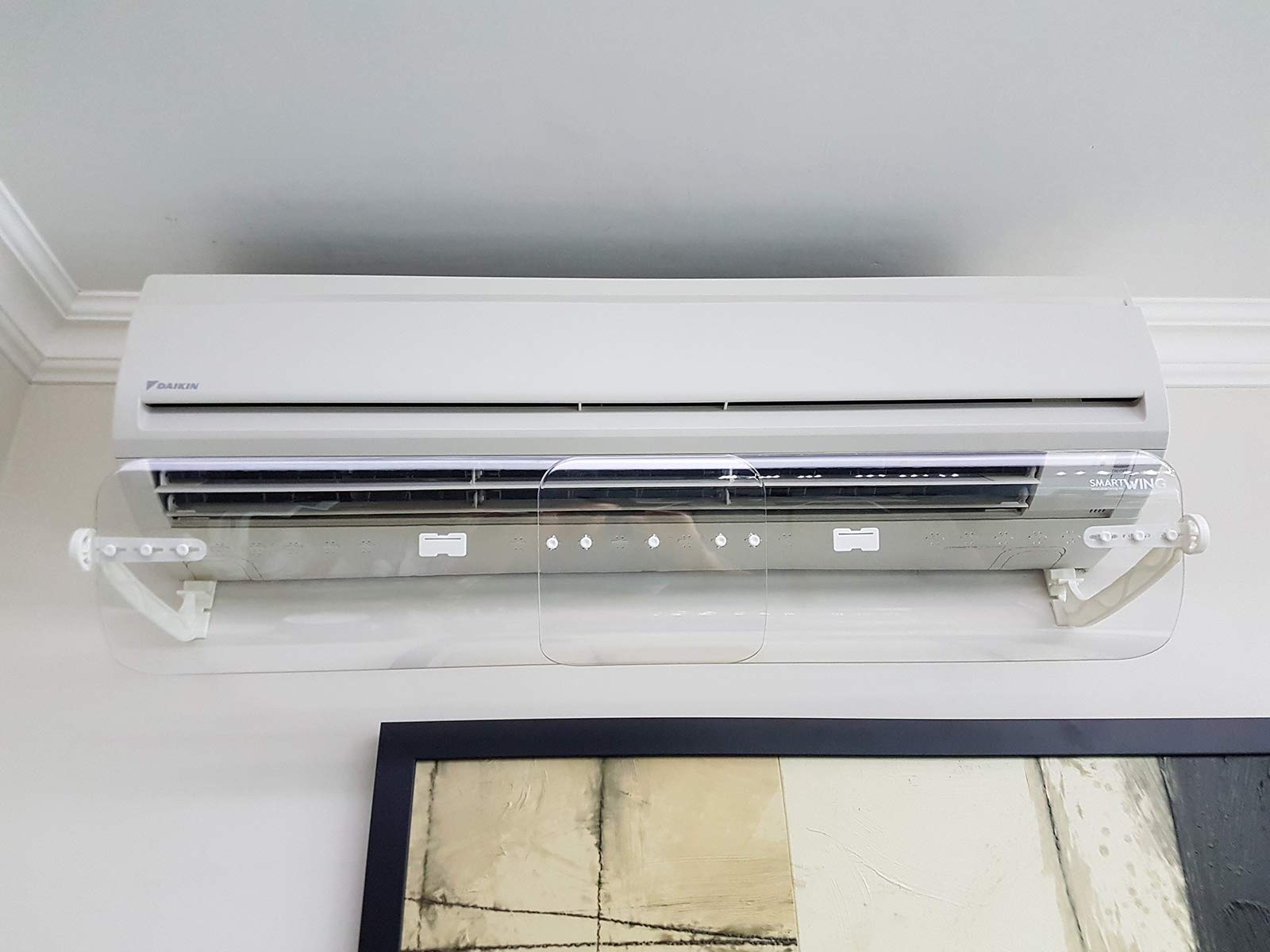 Baffle Shield for Air Conditioner, AC Split Unit Flow Deflector, Air conditioner accessory, Adjustable Smart Wing