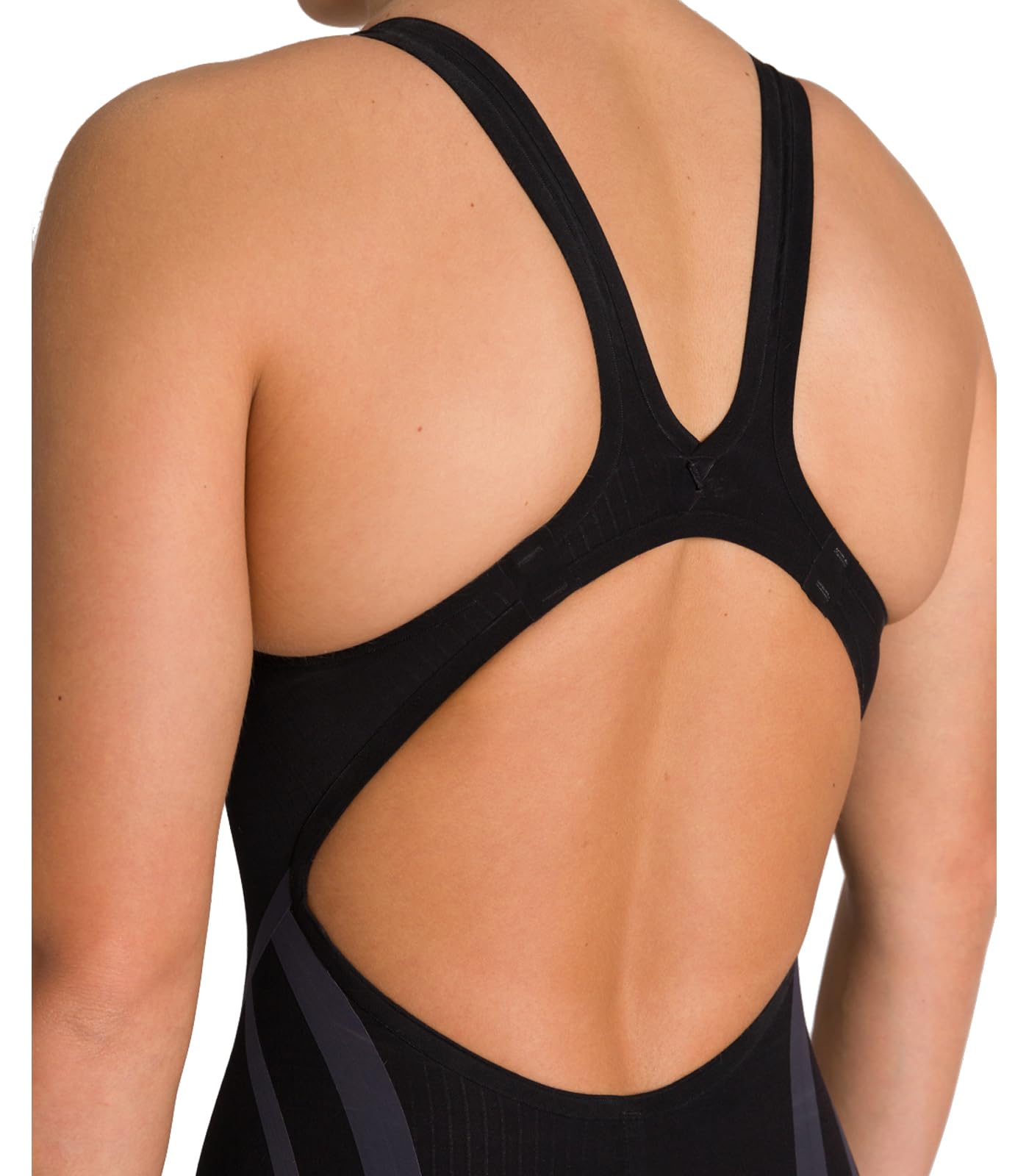ARENA Women's Standard Powerskin Carbon Core FX Open Back Racing Swimsuit, Black/Gold, 26