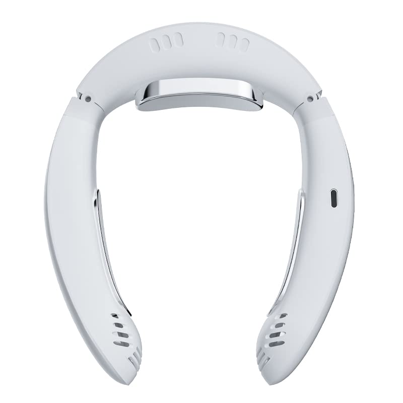 2022 upgraded cooling heating three-sided large-area Portable Air Conditioner Neck Fan heatstroke prevention camping holiday hanging It can also be used on vacation to cool the face, white