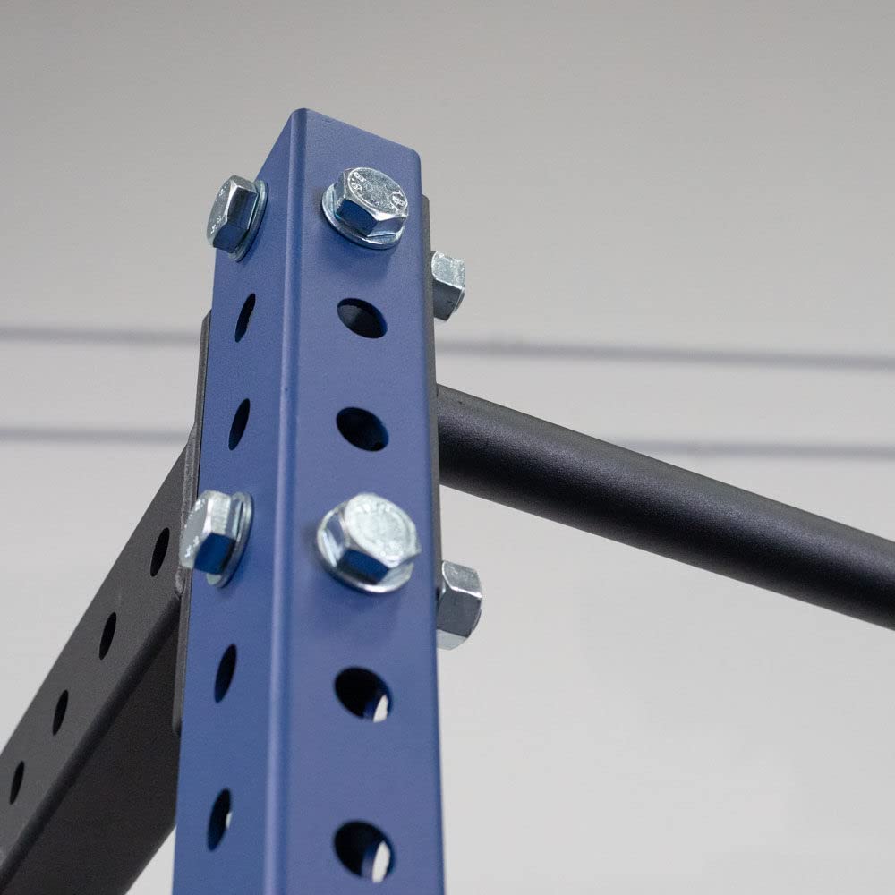 Titan Fitness T-3 Series Blue Tall Power Rack, 36in Depth, Weight Plate Holders, 1,100 LB Capacity Cage for Weightlifting and Strength Training