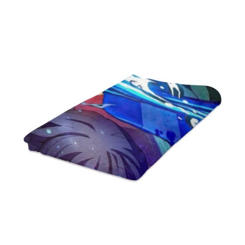 Anime Blanket Unisex Portable Ultra Soft Cartoon Blanket, Bedding, Sofa and Living Room Flannel Throw Blanket 40* 50, 50 *60 (Blue 50x60)