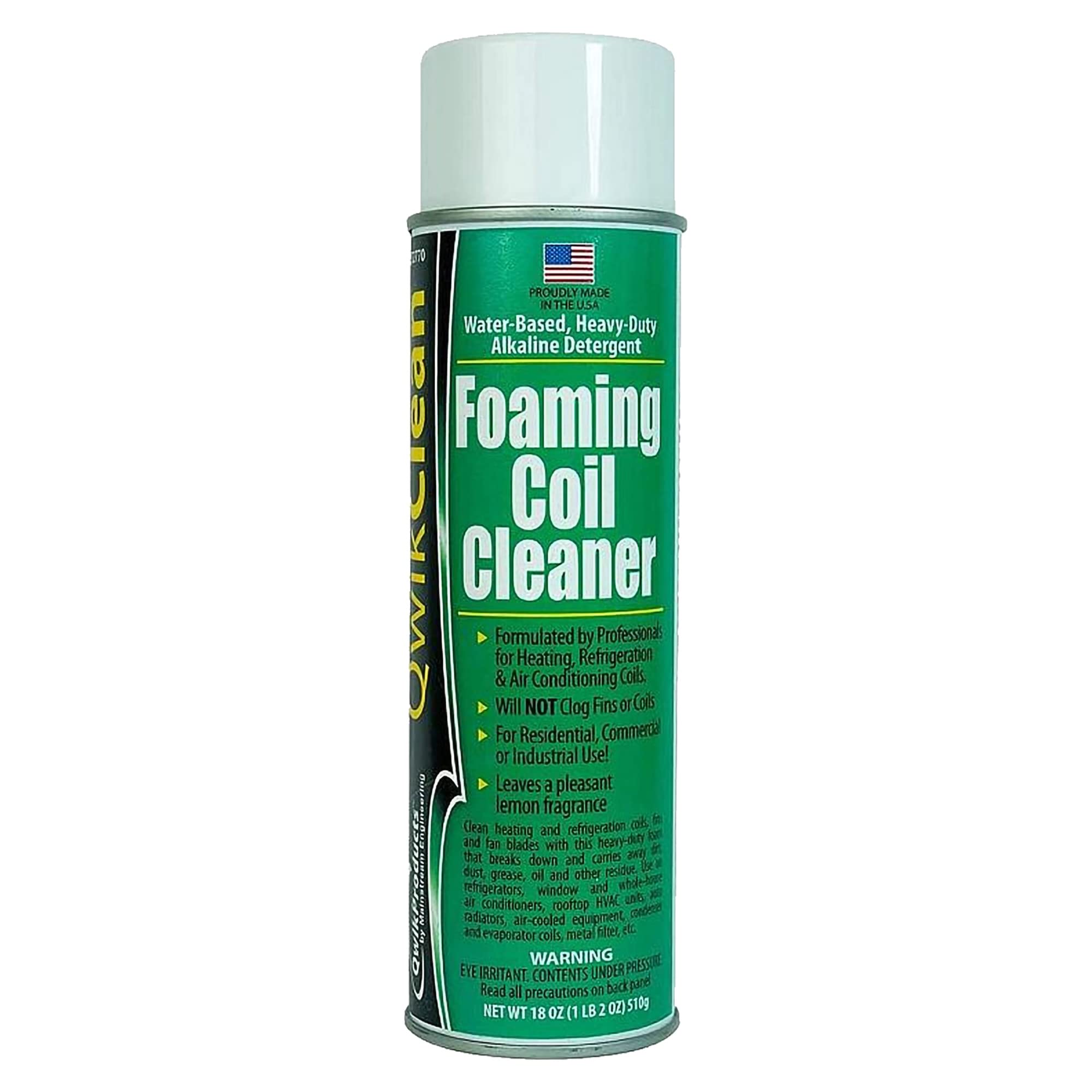 QwikProducts Foaming Coil Cleaner for AC Unit, Heating, Refrigerator, Air Conditioner No Rinse Coil Cleaner Spray Breaks Down Dirt, Dust, Grease, and Oil