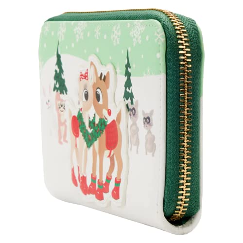 Loungefly Rudolph the Red Nosed Reindeer Merry Couple Zip Around Wallet