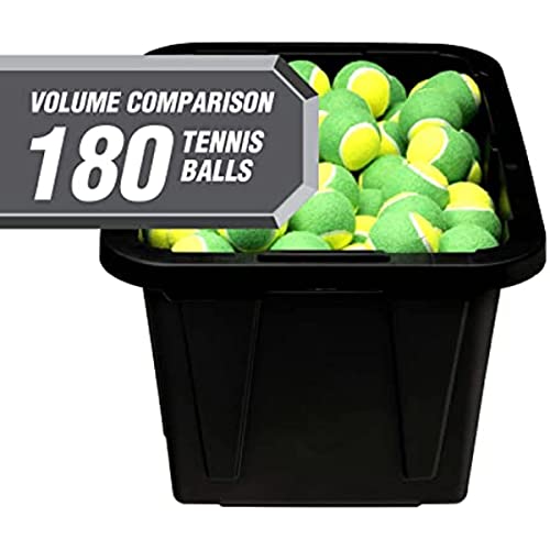4 Pack 12 Gallon Plastic Storage Bin Tote Organizing Container With Durable Lid and Secure Latching Buckles,Plastic Storage Bin