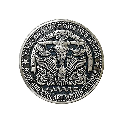 War Goddess Athena Skull Challenge Coin Collection Antique Silver Plated hobo Nickel
