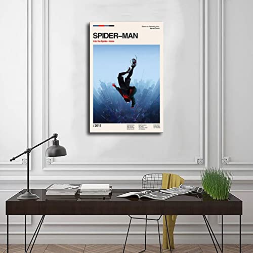 Spider Man Poster Retro Poster Canvas Poster Unframe: 12x18inch(30x45cm)