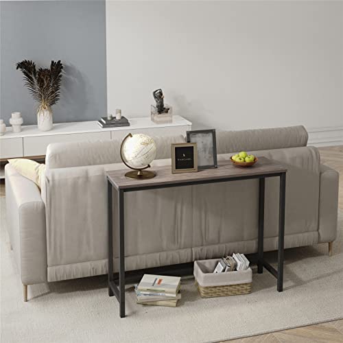 YEAR COLOR Console Table Narrow Sofa Table Entryway Table Sofa Table Narrow Long, Industrial Couch Table Hallway Table with Steel Frame for Living Room/Foyer