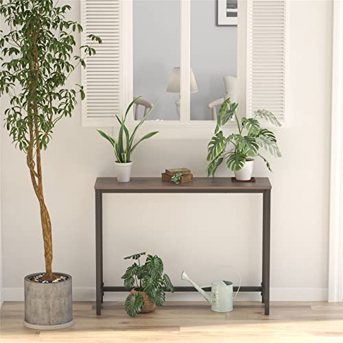 YEAR COLOR Console Table Narrow Sofa Table Entryway Table Sofa Table Narrow Long, Industrial Couch Table Hallway Table with Steel Frame for Living Room/Foyer