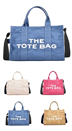 Tote Bag for Women, Travel Canvas Tote Bags for Women, Fashion Crossbody Bags Handbag Bag Casual Large Capacity for Office, Travel, School - BlueBlack