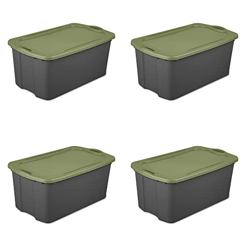 DUUE 30 Gal.Plastic, Flat Gray/Sage Legume, Set of 4
