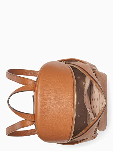 Kate Spade New York Leila Dome Backpack Pebbled Leather Medium (Ginger Brown)