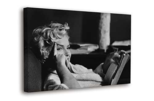 SpiritualHands - Marilyn Monroe Wall Art Canvas & Poster, Trendy Wall Decor, Girly Makeup Room Decor, Framed Vintage Wall Art , Vogue Poster, Art & Room Posters, Chanel Pictures Wall Decor for Bedroom (Marilyn Monroe Book, 8" x 12" - Ready to Hang)