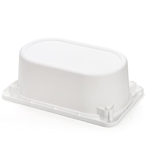Elsjoy Set of 6 Plastic Storage Bins, White Organizer Bins Small Cubby Bins, Stackable Storage Container Shelf Basket for Classroom, Cubbies
