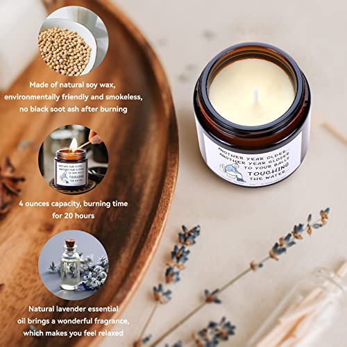Another Year Older, Funny Birthday Gifts Candle for Men Friendship Gift for Him Humorous Present for Boyfriend, Husband, Lavender Scented Candles (4 oz)