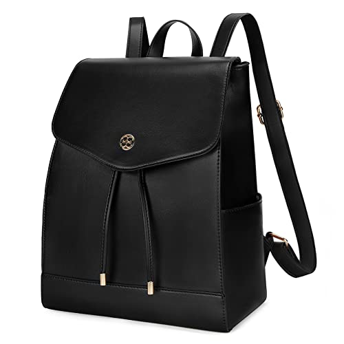 Missnine Small Backpack Purse for Women Fashion PU Leather Mini Backpack Girls Ladies Travel Bag Casual Daypack Black