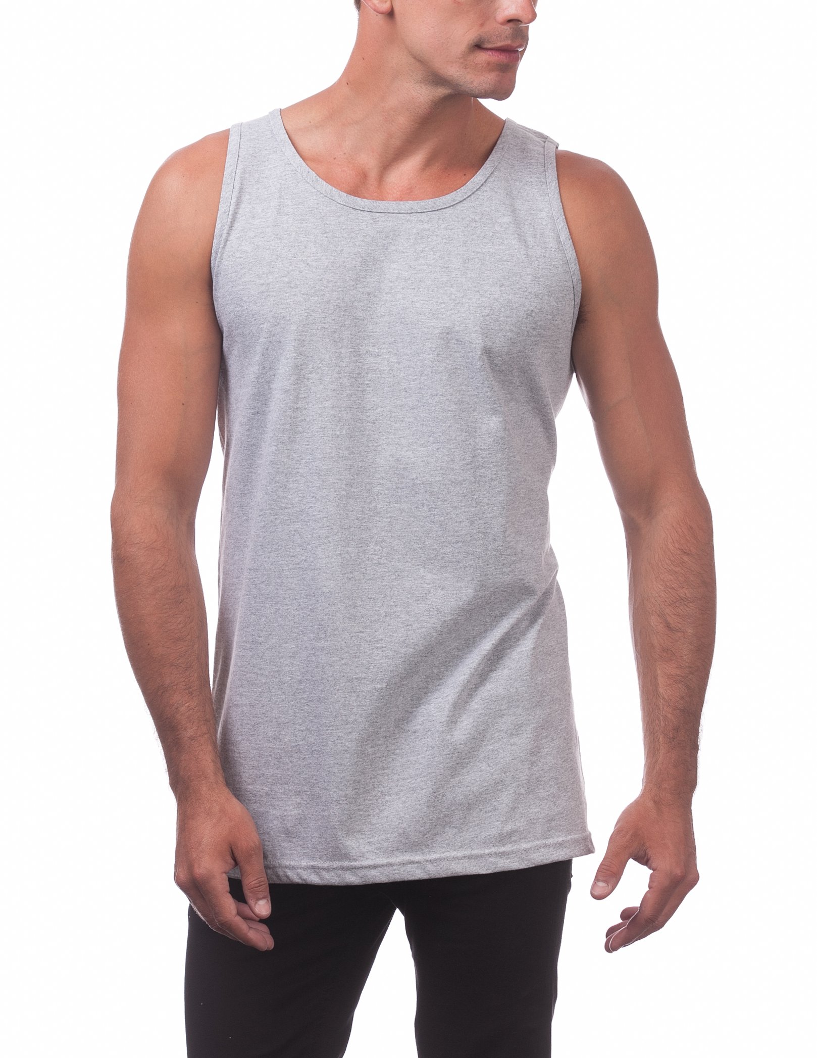 Pro Club Men's Comfort Cotton Tank Top, Heather Gray, X-Large