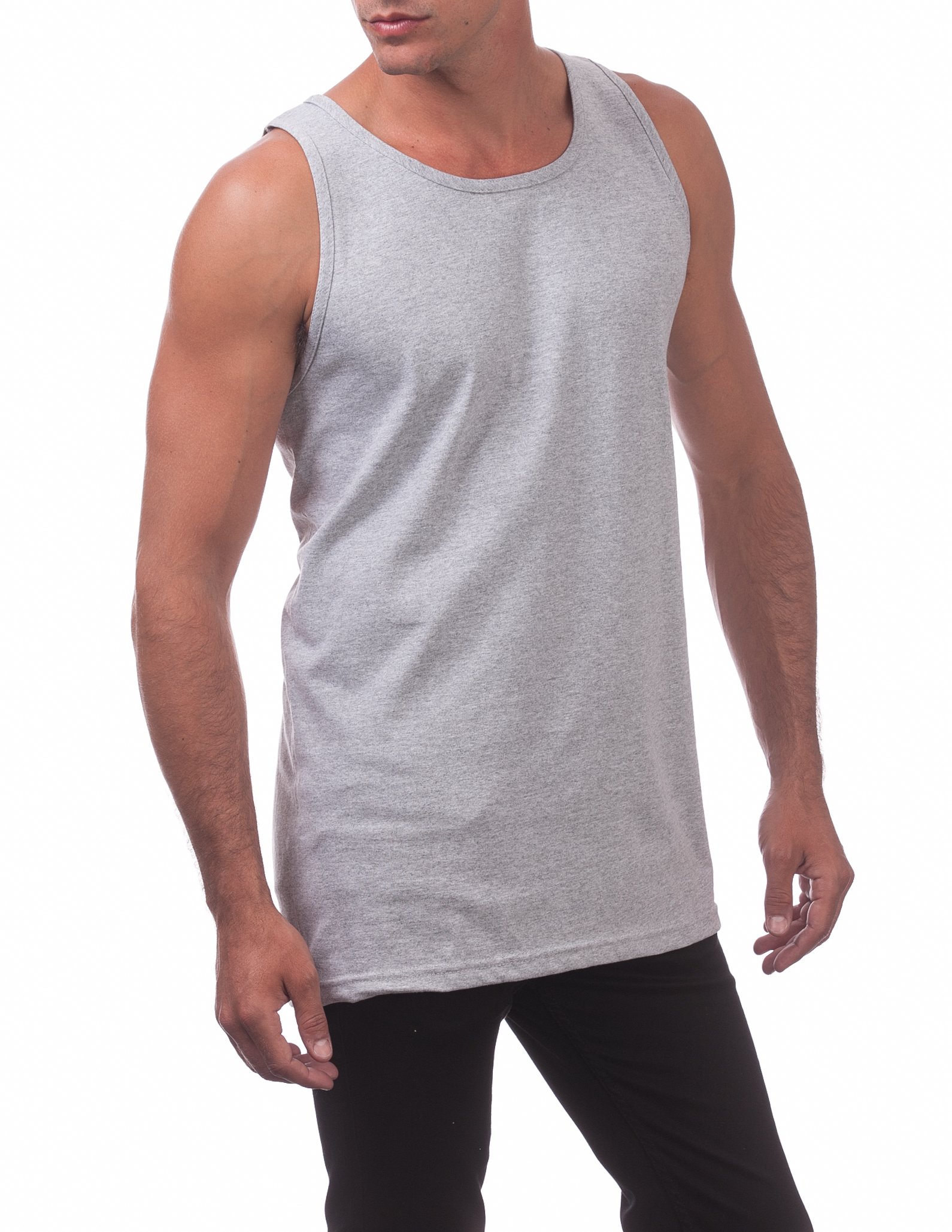 Pro Club Men's Comfort Cotton Tank Top, Heather Gray, X-Large