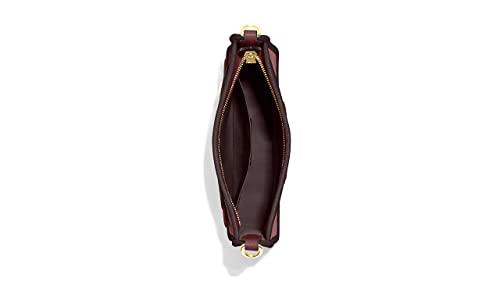 COACH Women's Dempsey File Crossbody Shoulder Bag (Signature Jacquard - Stripe - Patch - Wine)