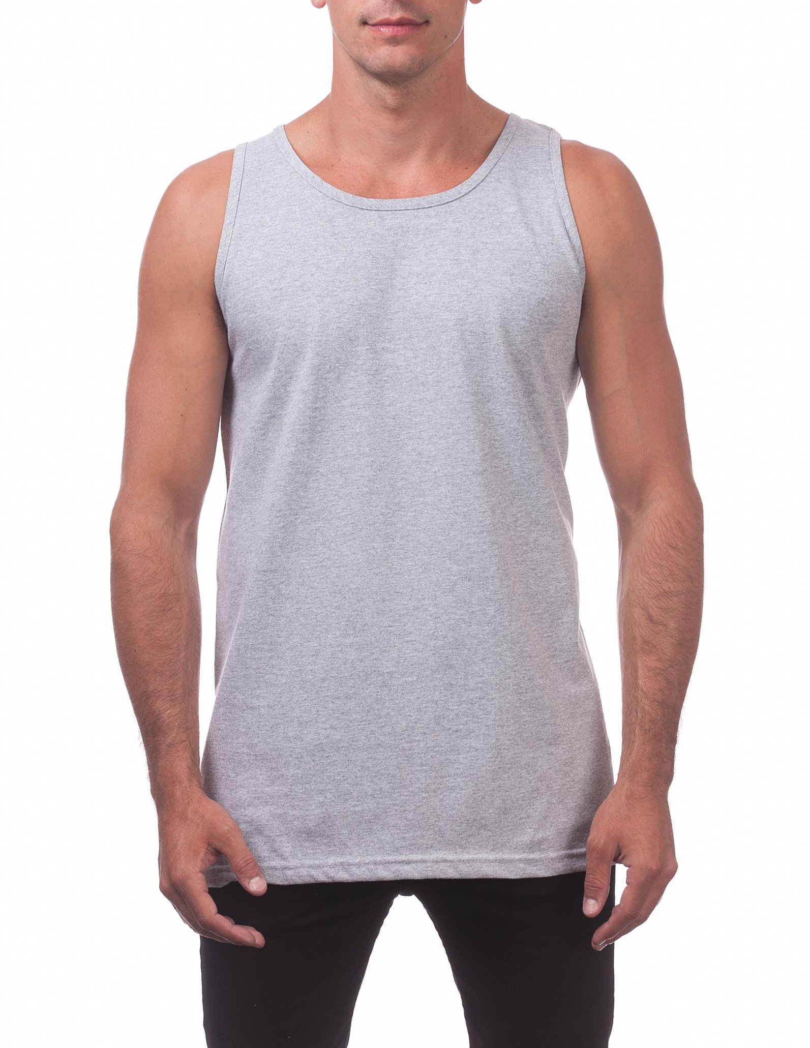 Pro Club Men's Comfort Cotton Tank Top, Heather Gray, X-Large