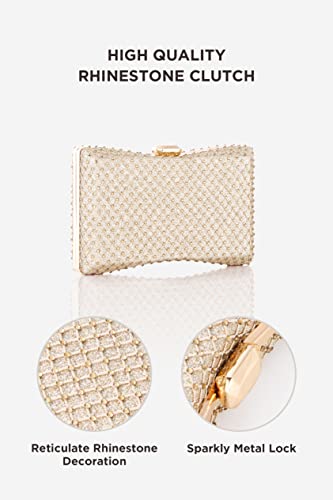 BABEYOND Rhinestone Clutch Evening Bag - Women's Glitter Bling Crossbody Purses for 1920s Party Prom Wedding