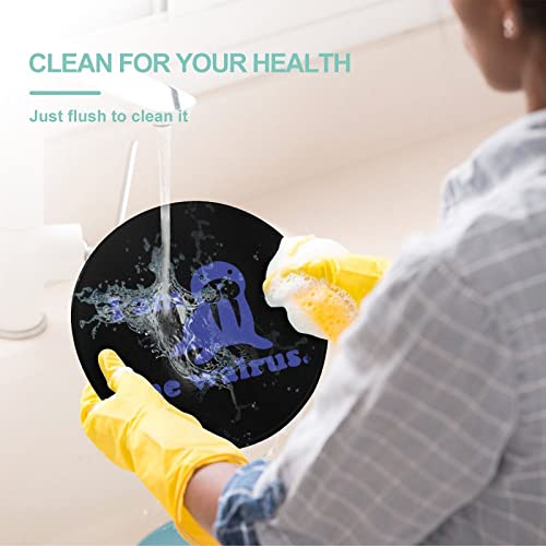 I Am The Walrus Printed Round Cutting Board Glass Chopping Blocks Mats Food Tray for Home Kitchen Decoration