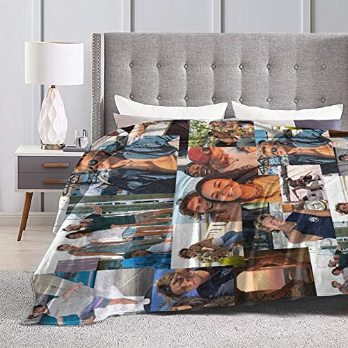 Outer Banks Fuzzy Soft Throw Blankets, OBX Breathable Lightweight Blanket Flannel Travel Personalized Blankets for Couch Bed Sofa