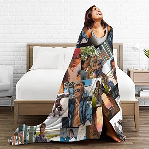 Outer Banks Fuzzy Soft Throw Blankets, OBX Breathable Lightweight Blanket Flannel Travel Personalized Blankets for Couch Bed Sofa